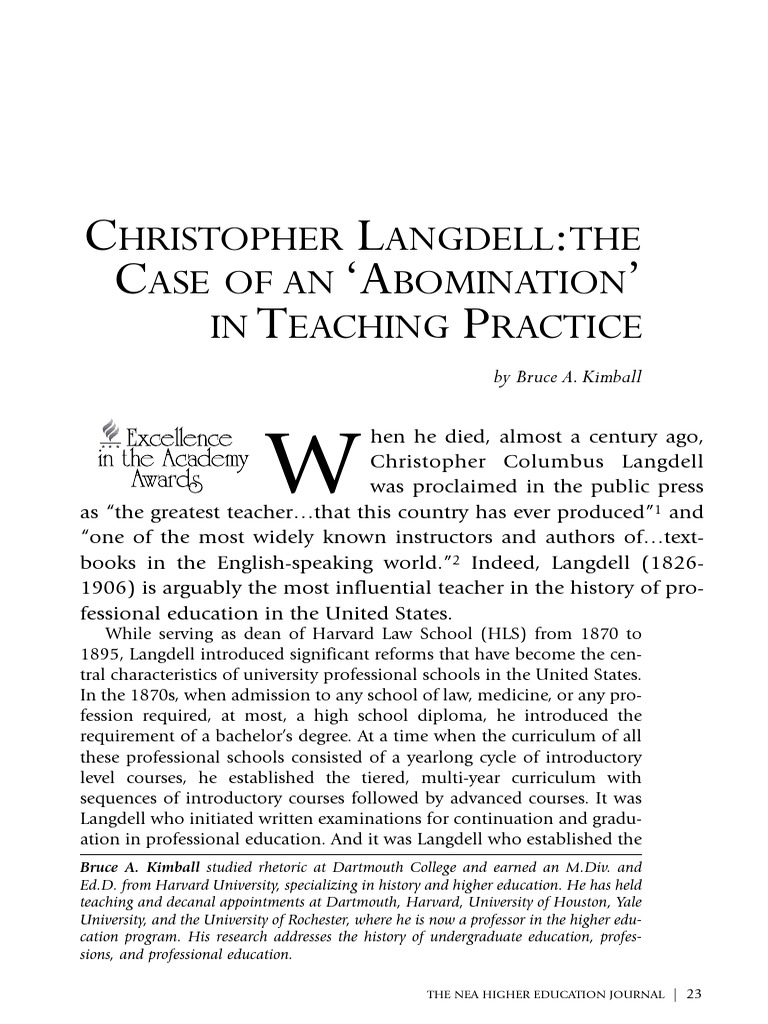 Sobre Langdell Case Method Abomination | PDF | Harvard Law School ...