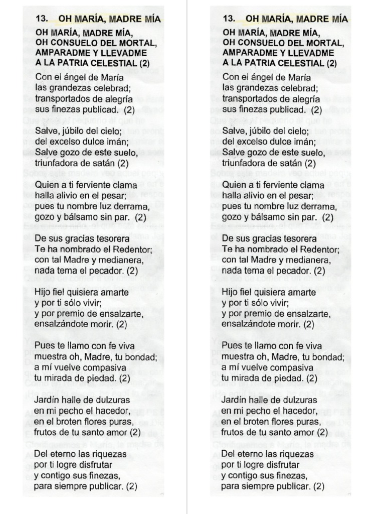 Oh María Madre Mia | PDF