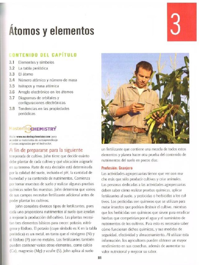 Capítulo 3 Átomos y Elementos | PDF