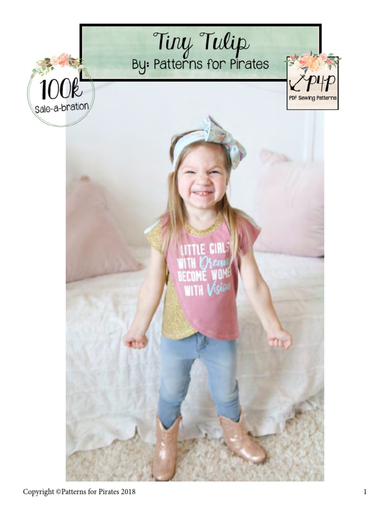 Tiny Tulip by P4P A4 Paper Size | PDF | Seam (Sewing) | Clothing