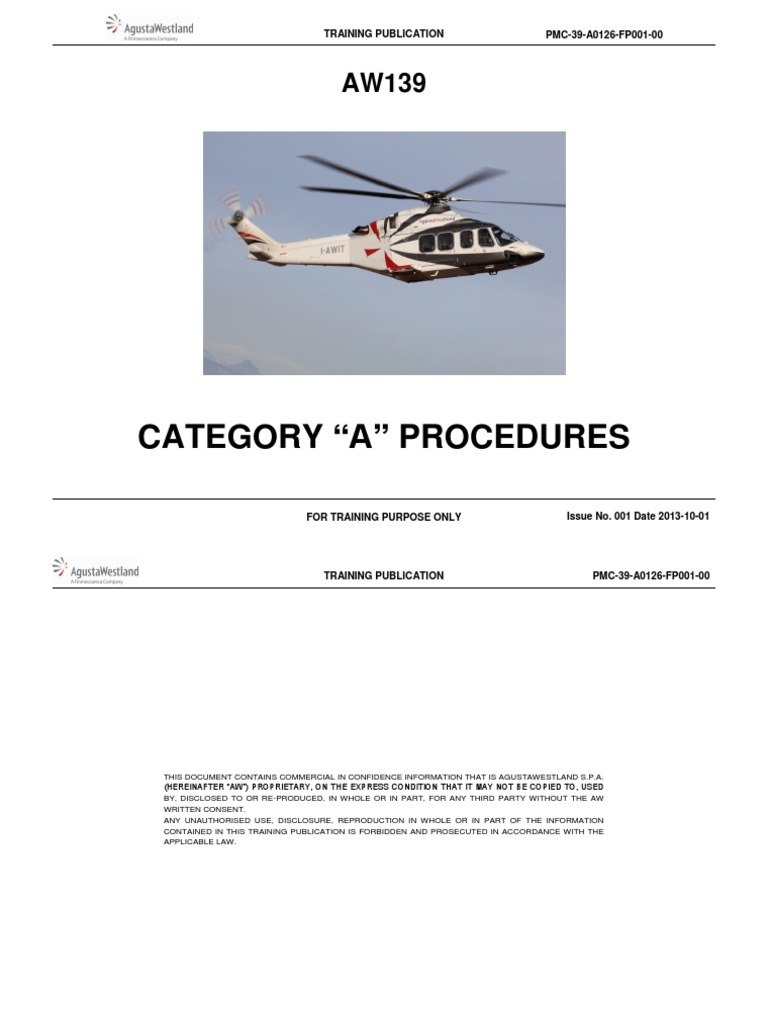 AW139 Cat A Helicopter Procedures | PDF | Transport | Aircraft