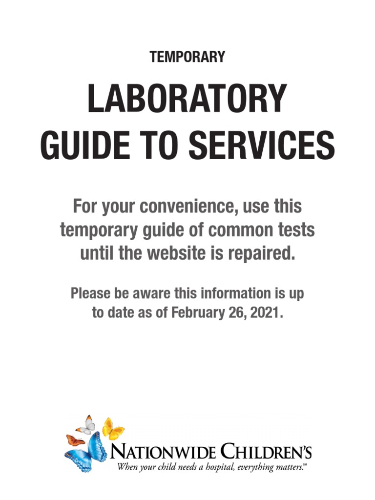 Temporary Lab Services Guide | PDF | Polymerase Chain Reaction | Blood ...