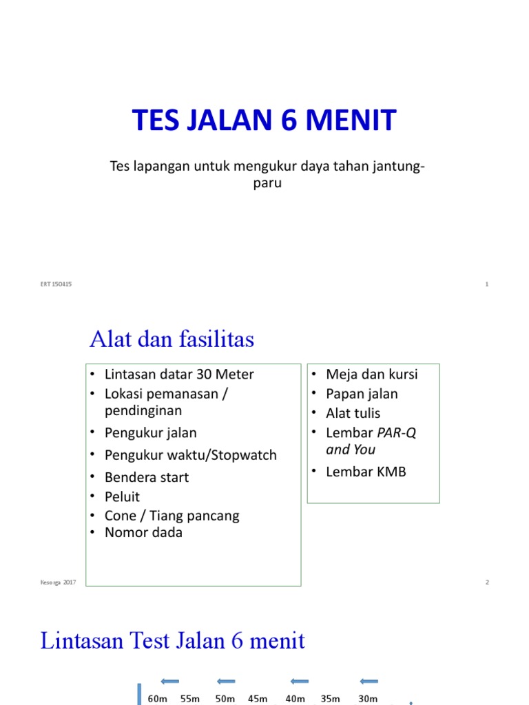 Test Jalan 6 Menit | PDF