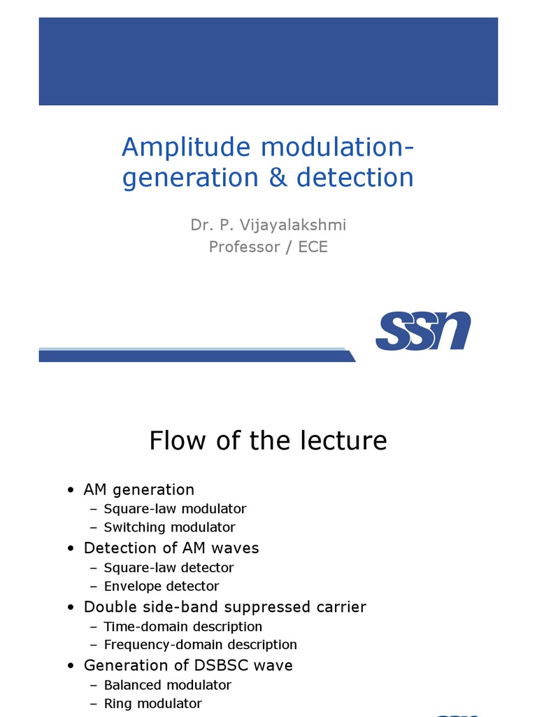 Am Generation Detection Pdf Detector Radio Telecommunications Engineering