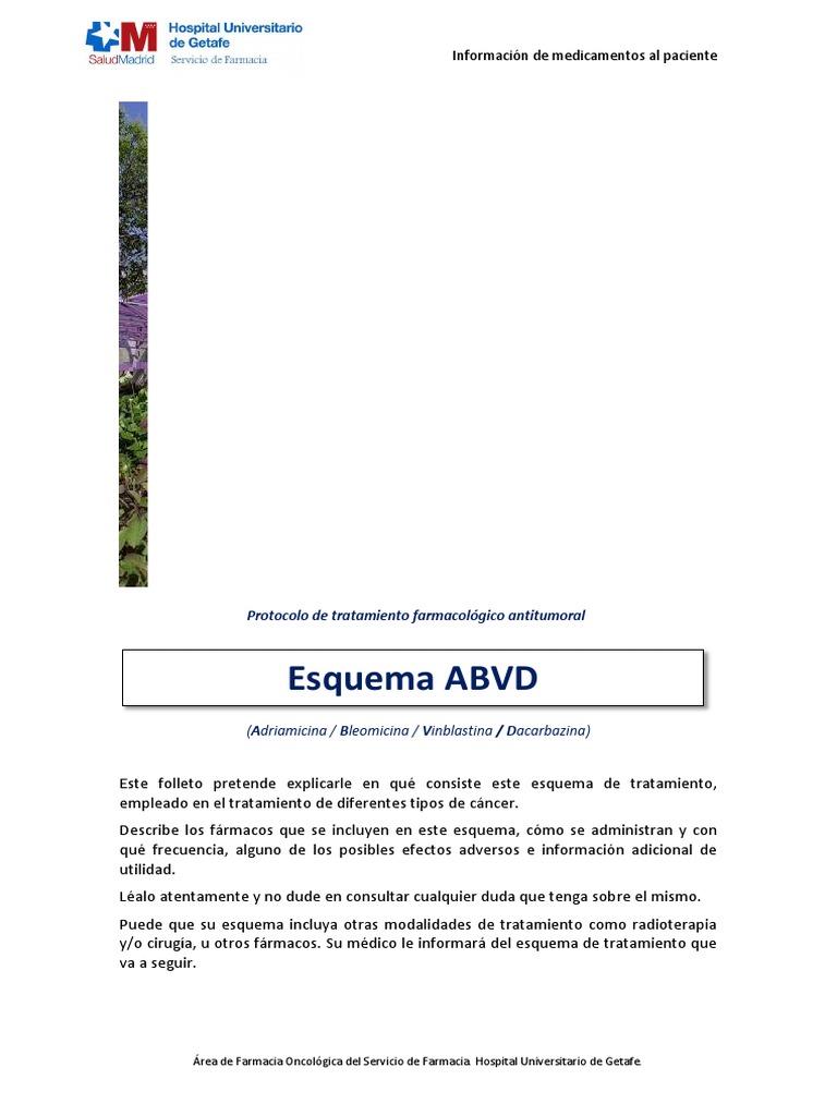 ABVD | PDF | Quimioterapia | Estreñimiento