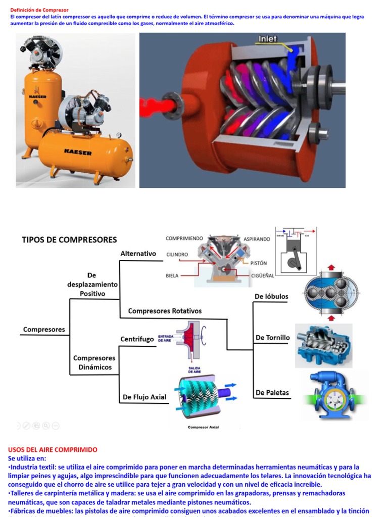 1 Compresores Clases 1 | PDF | Pistón | Presión