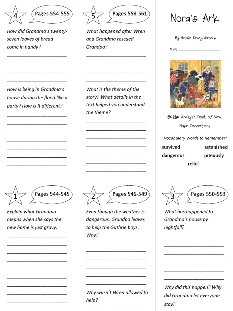 4 - Nora's Ark Trifold - Myview 3rd Grade Unit 5 Week 4 | PDF
