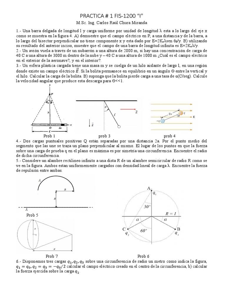 Practica 122021 Pari | PDF | Campo eléctrico | Electrón