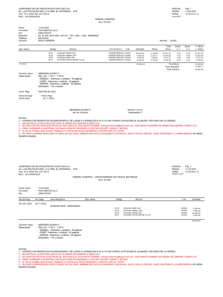 Cipsa Oc57287 | PDF | Industrias de servicio