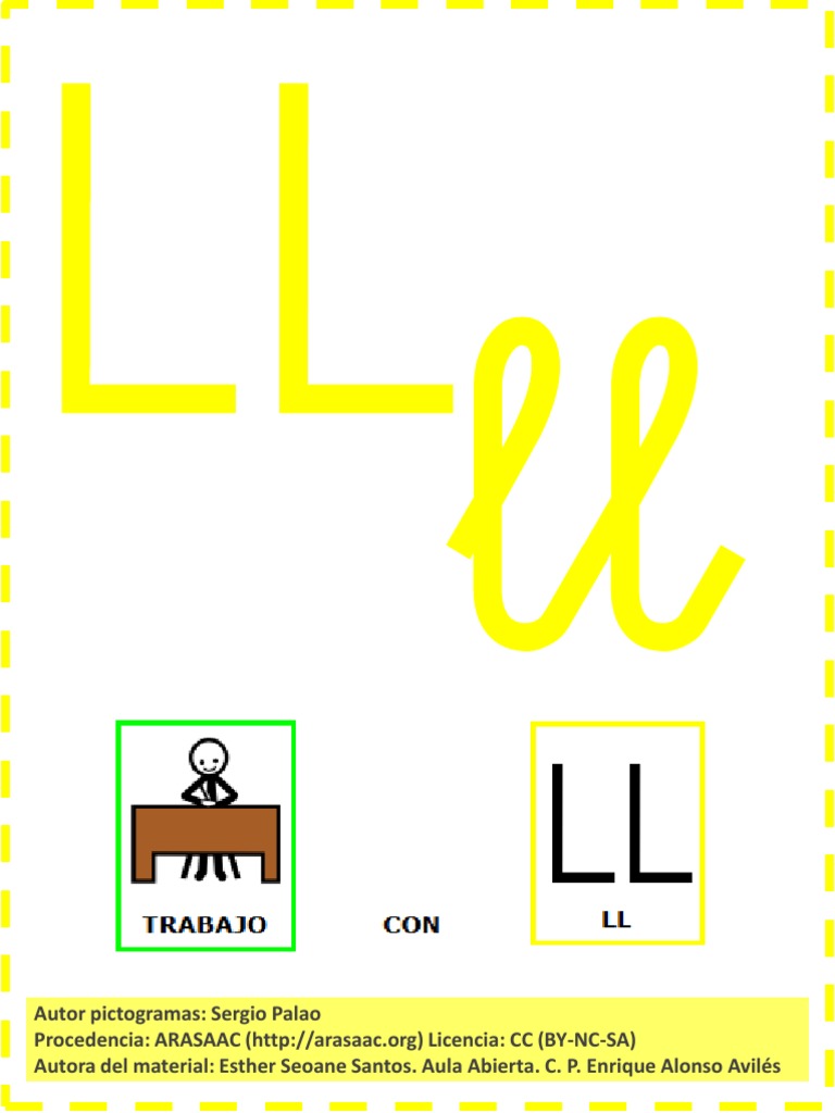 Fichas Consonante Ll | PDF | Comunicación | Ortografía