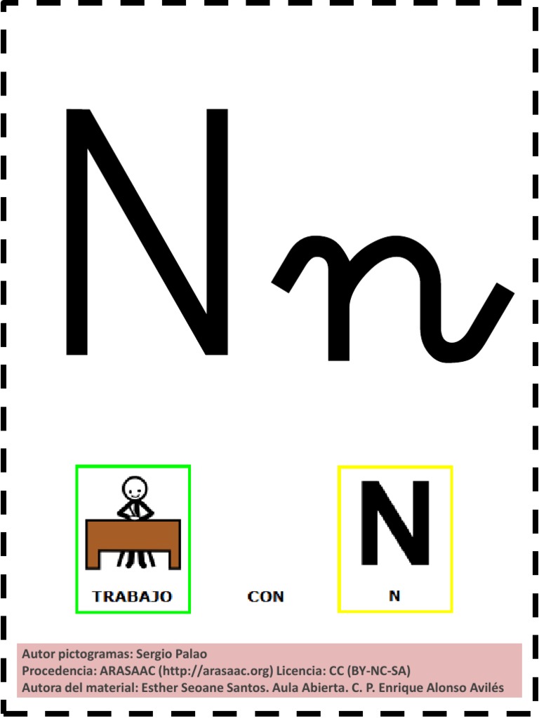 Fichas Consonante N | PDF | Notación | Comunicación escrita