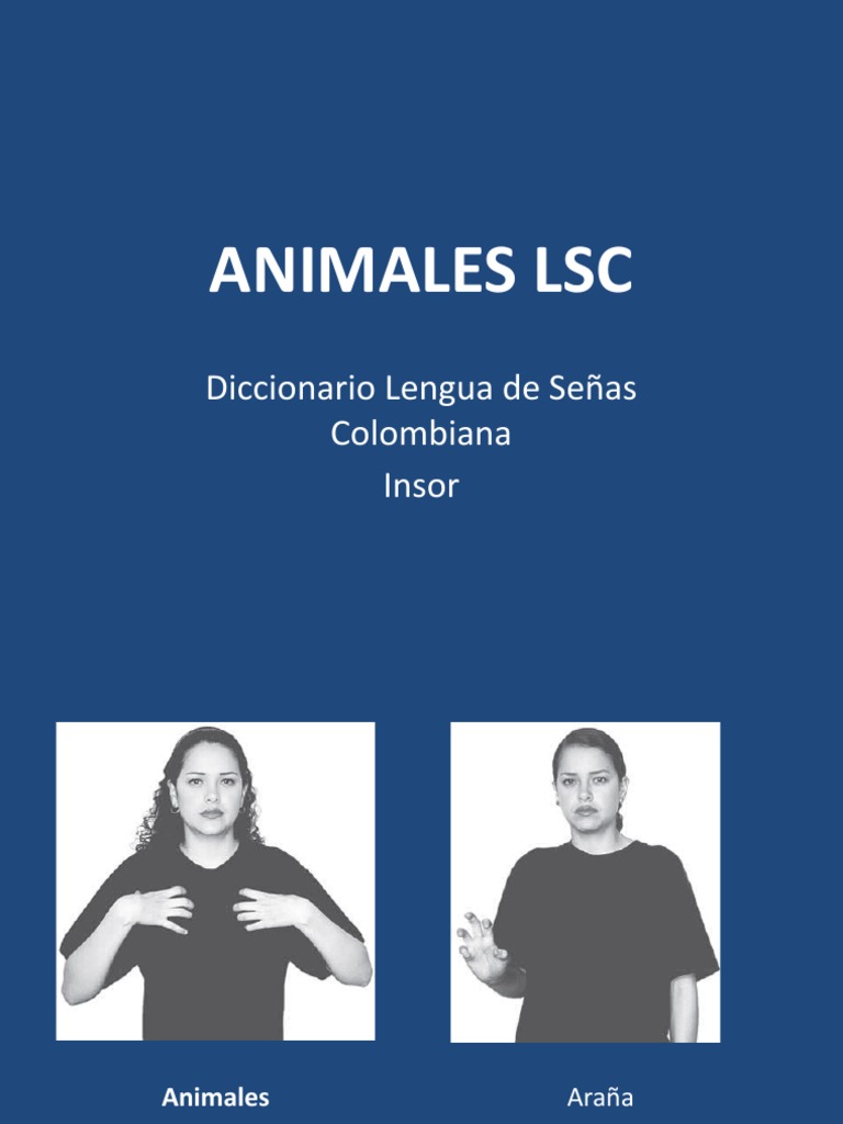 Diccionario de Animales en LSC | PDF
