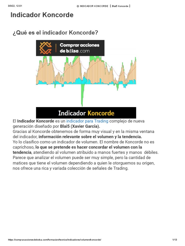 Indicador Koncorde de Blai5: Guía Completa | PDF | Mercados financieros ...