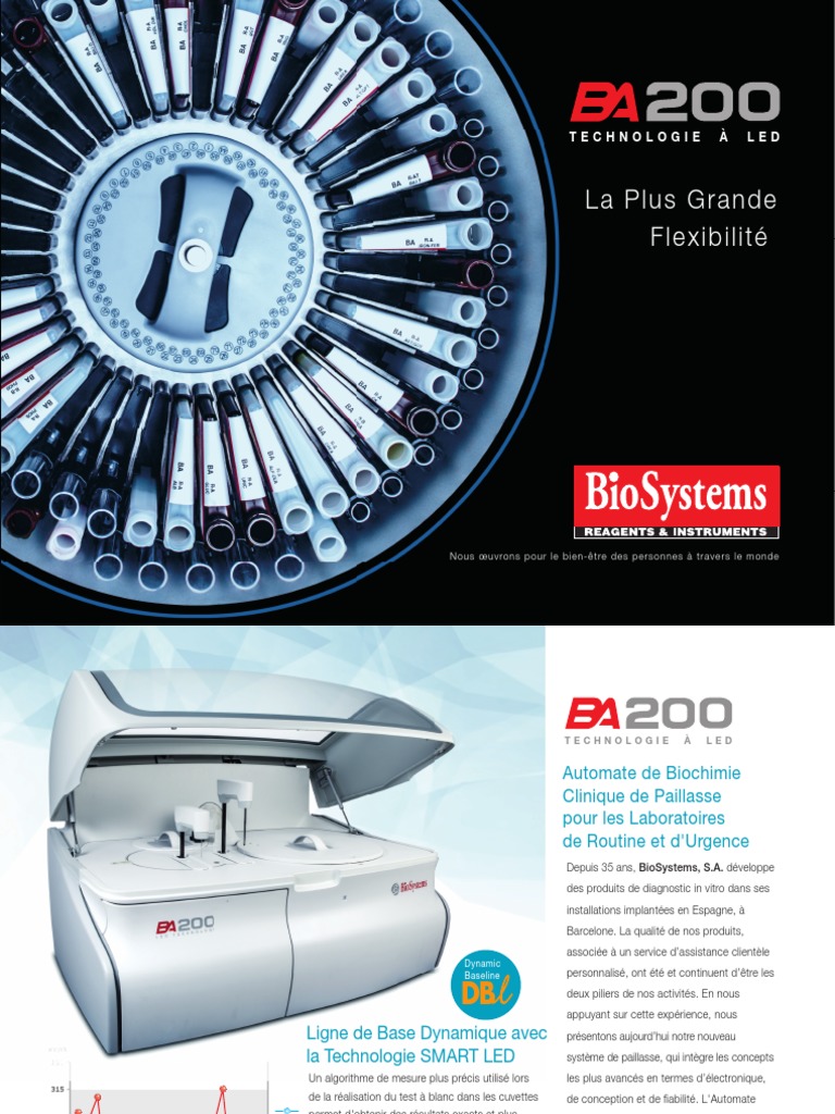 Automate BA200 : Analyseur de Biochemie | PDF | Diode électroluminescente