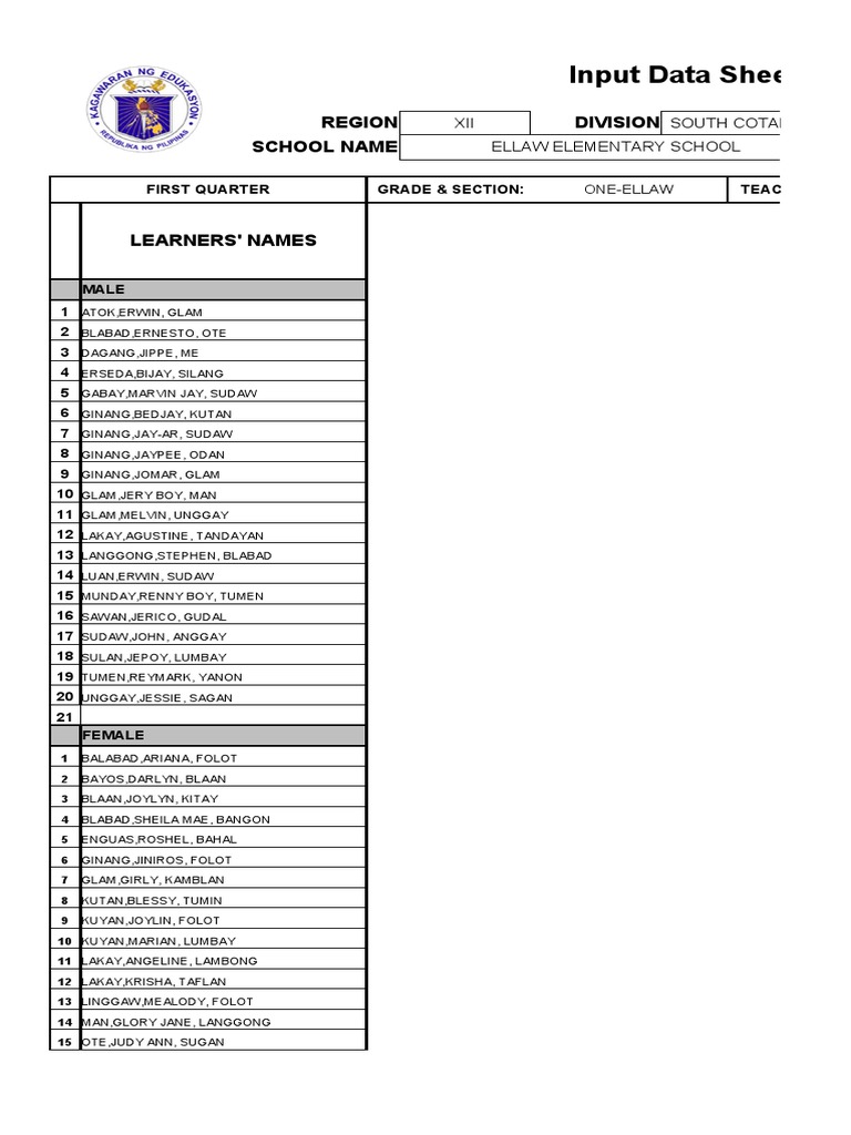 Grade 1 - 1ST Quarter | PDF