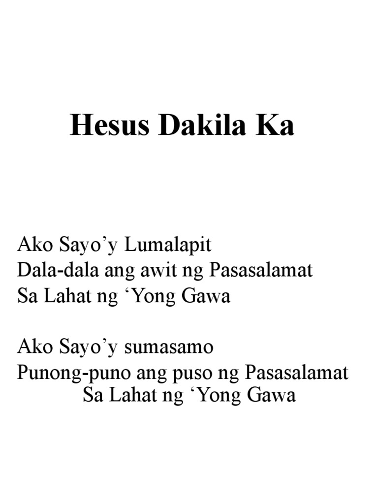 Hesus Dakila Ka | PDF