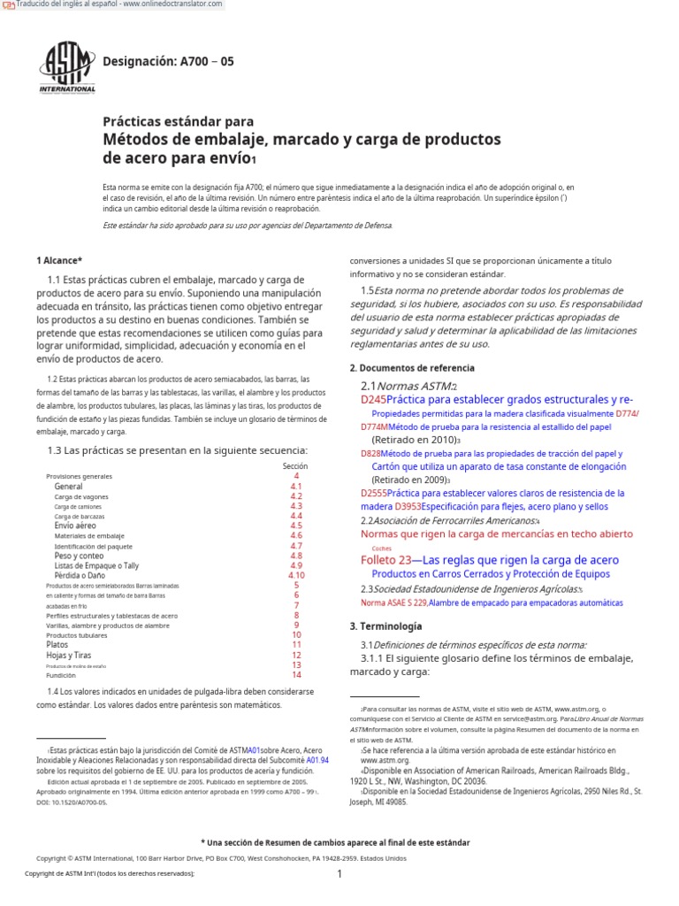 Astm A700 05 | PDF | Acero | Papel