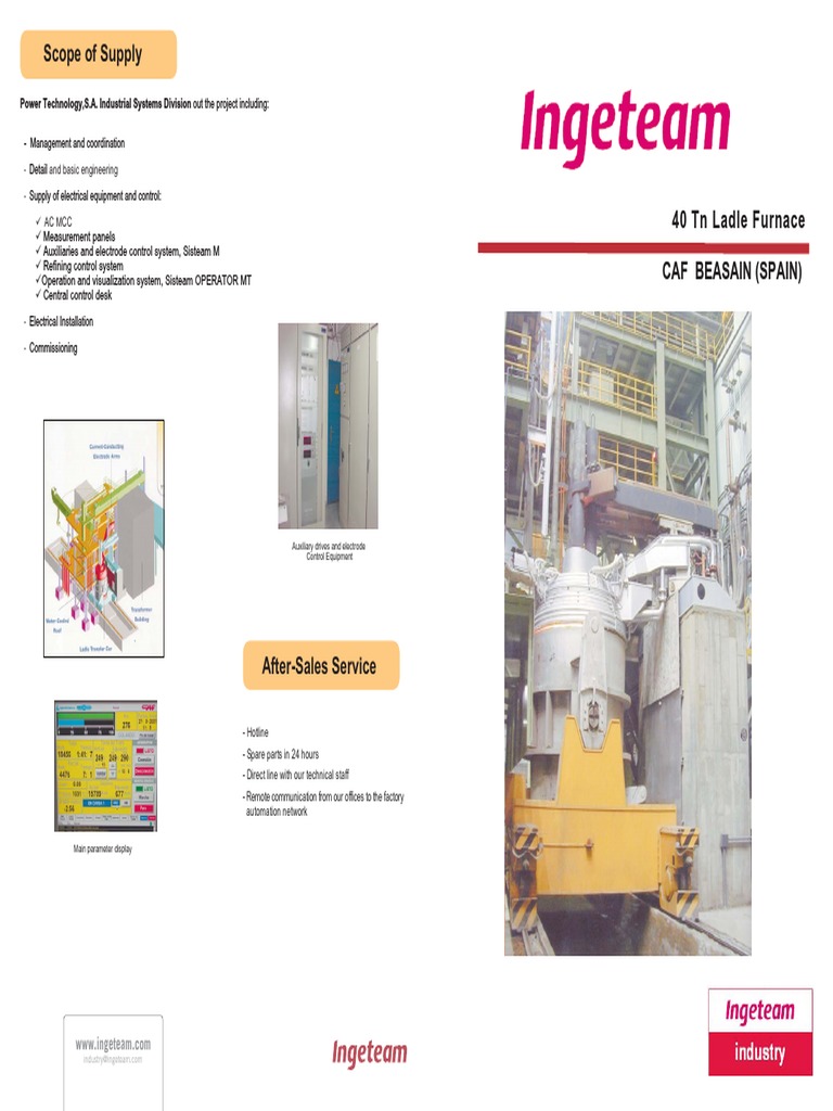 40 Tn Ladle Furnace Project Spain | PDF | Physical Quantities | Power ...