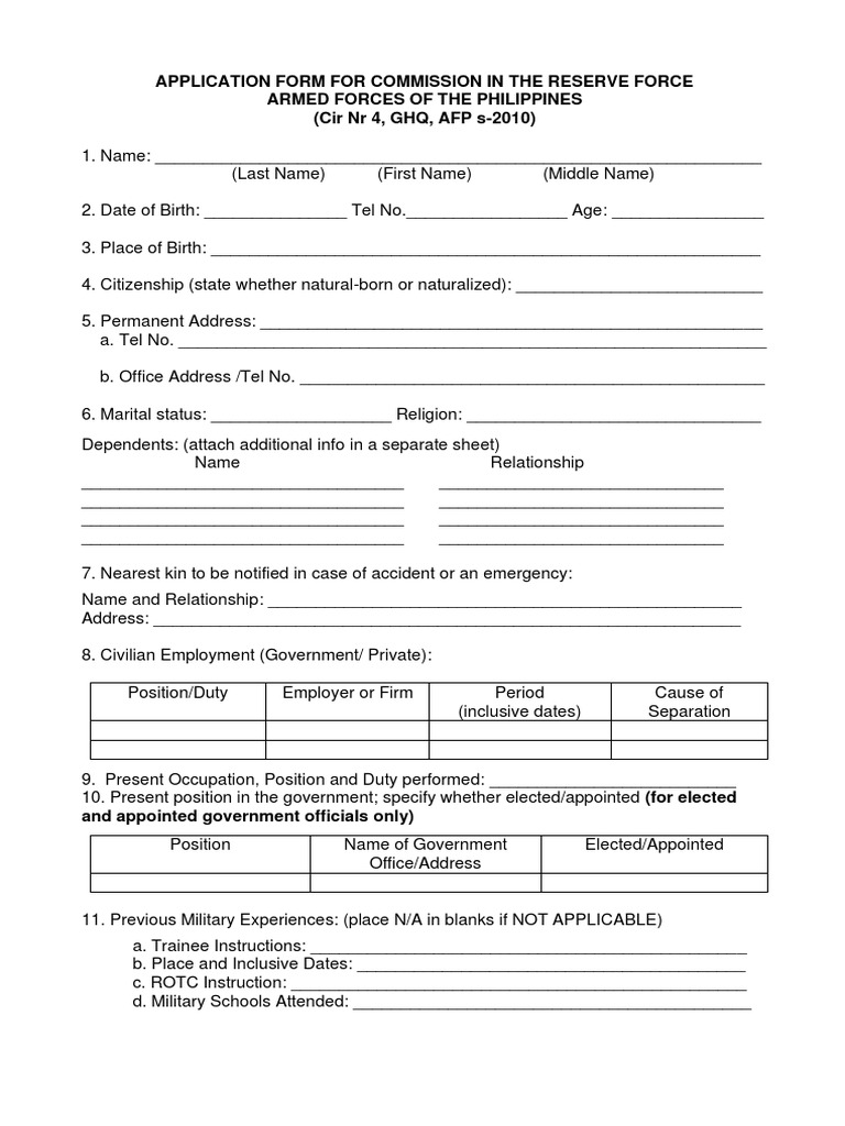 Application For Commission | PDF | Affidavit | Government