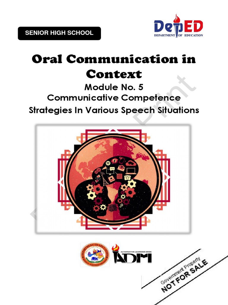 OralCom - q2 - Mod5 - Coommunicativecompetencestrategiesinvariousspeech Situations - v5 PDF ...