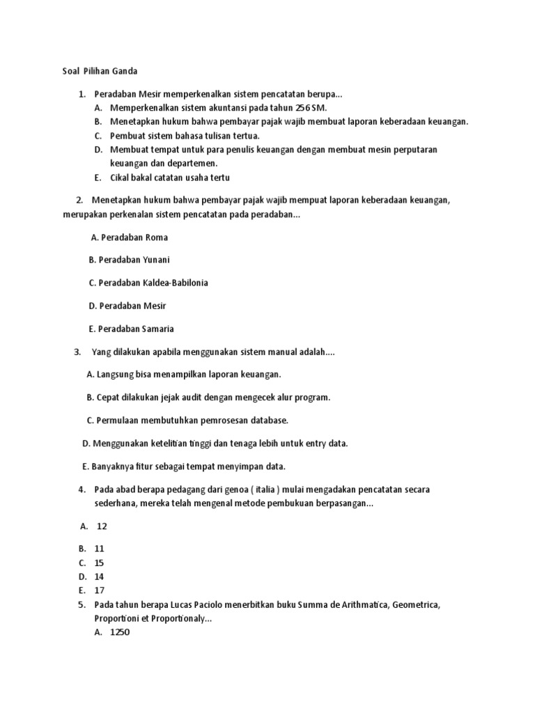 Soal Ulangan DPK | PDF