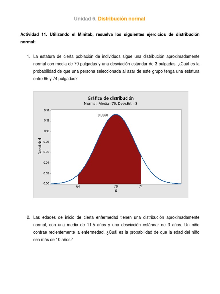 Ejercicios de Distribución Normal | PDF | Desviación Estándar ...
