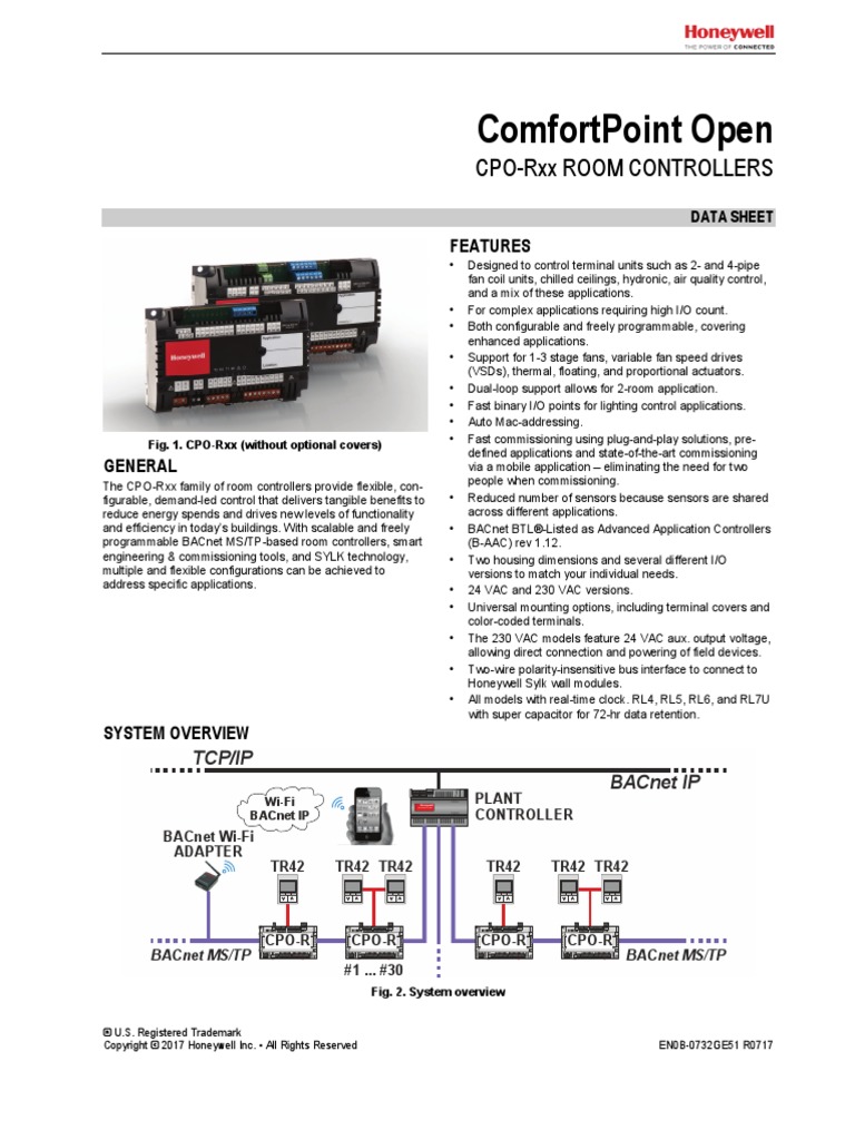 CPO-RL2 - ComfortPoint Open - Room Controller | PDF | Power Supply ...