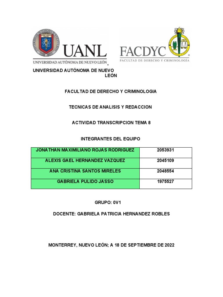 8 Eq3 Escritos Juridicos-1 | PDF | Sentencia (ley) | Jurisdicción