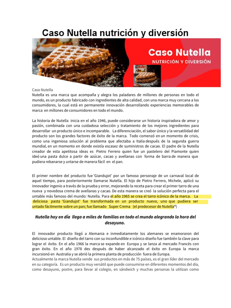 Caso Nutella | PDF | Marca | Facebook
