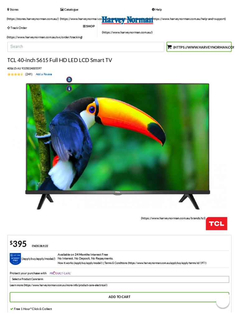 Buy TCL 40-Inch S615 Full HD LED LCD Smart TV - Harvey Norman AU | PDF ...