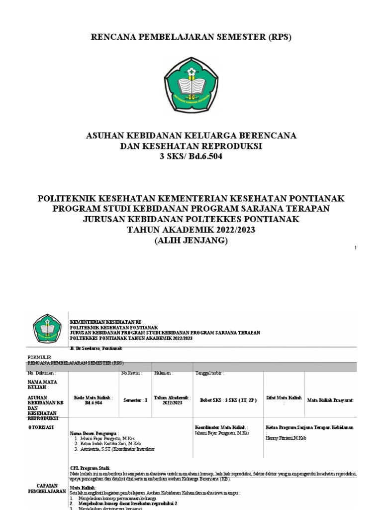 RPS KB Dan Kespro Aljeng 2022 FIX - 0 | PDF