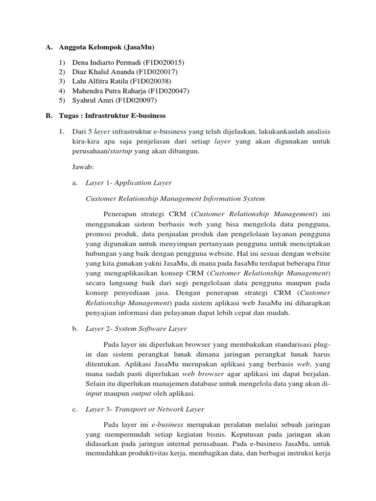 Tugas2 - Infrastruktur Ebis - JasaMU | PDF