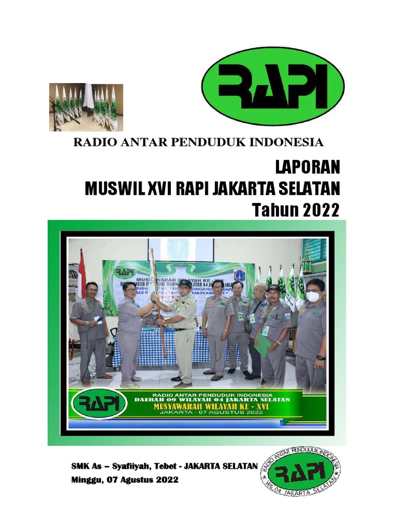 Laporan MUSWIL XVI RAPI Jaksel 2022 | PDF