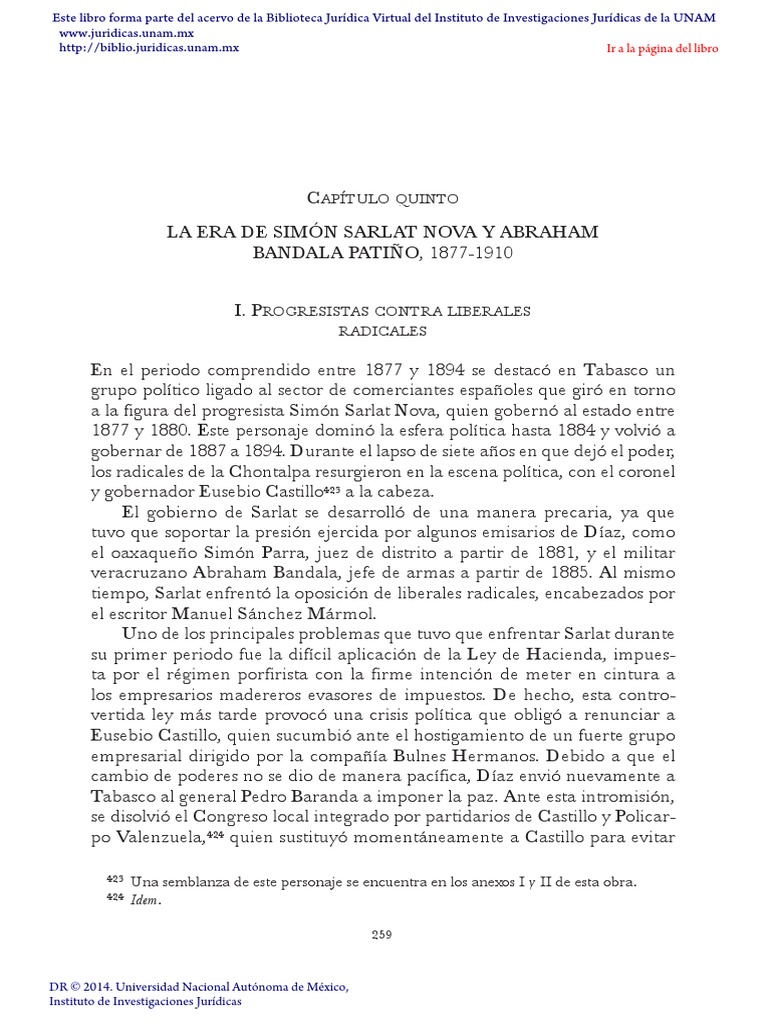 La Era de Simón Sarlat y Abraham Bandala 1877 1910 | PDF | México