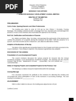 Minutes of The Meeting of Beswmc | PDF