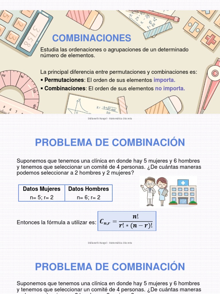 COMBINACIONES | PDF | Matemáticas | Matemáticas discretas