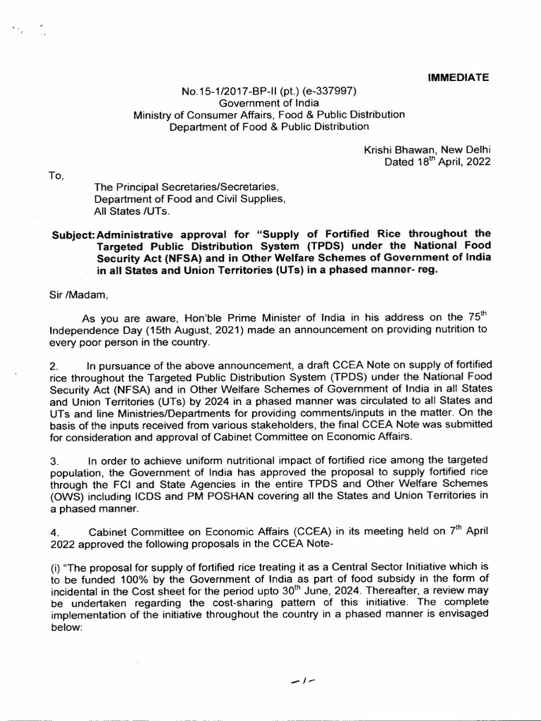 Admn Approval 18_4_22 | PDF | Government Of India | Public Administration