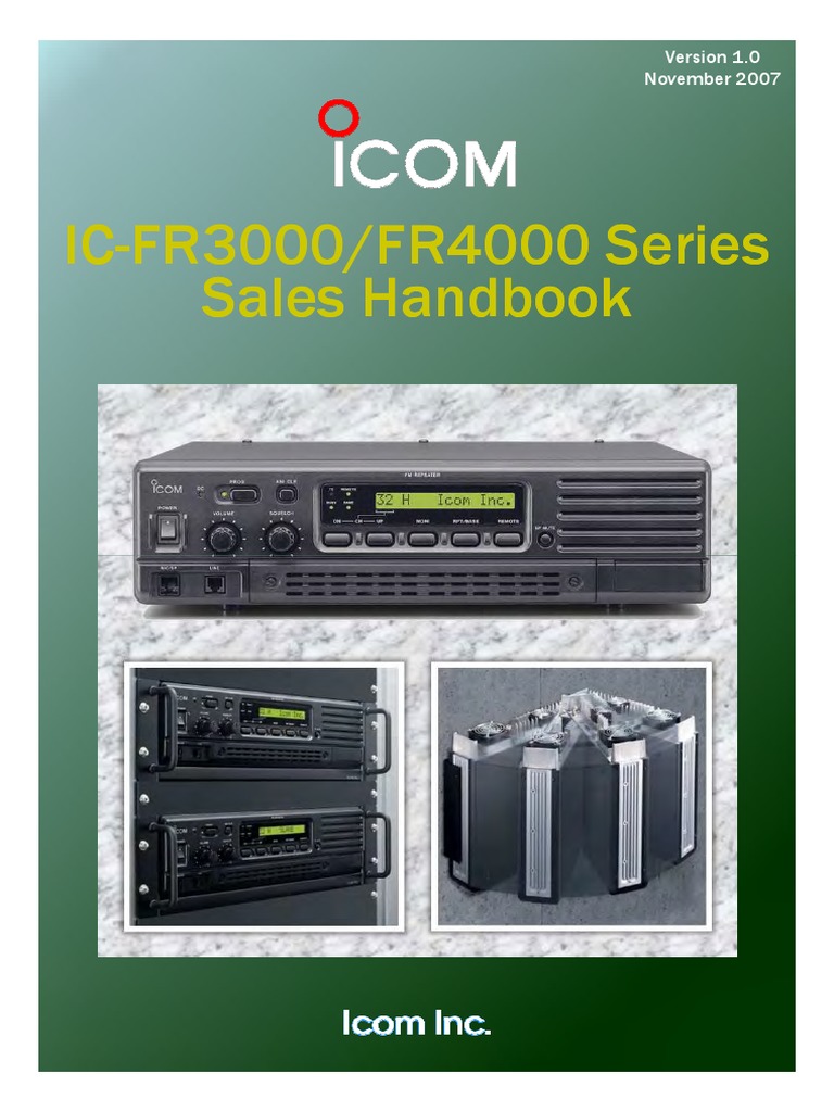 ICOM IC-FR3000 FR4000 Sales Handbook-red-V10 | PDF | Copyright ...