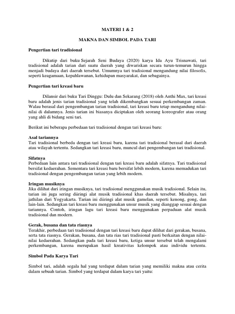 Makna Dan Simbol Pada Karya Tari | PDF