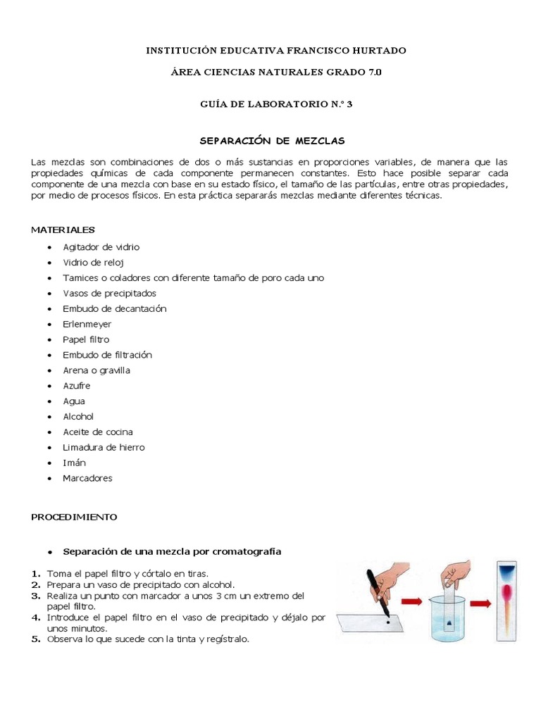 Practica de Laboratorio N.3 | PDF | Mezcla | Filtración