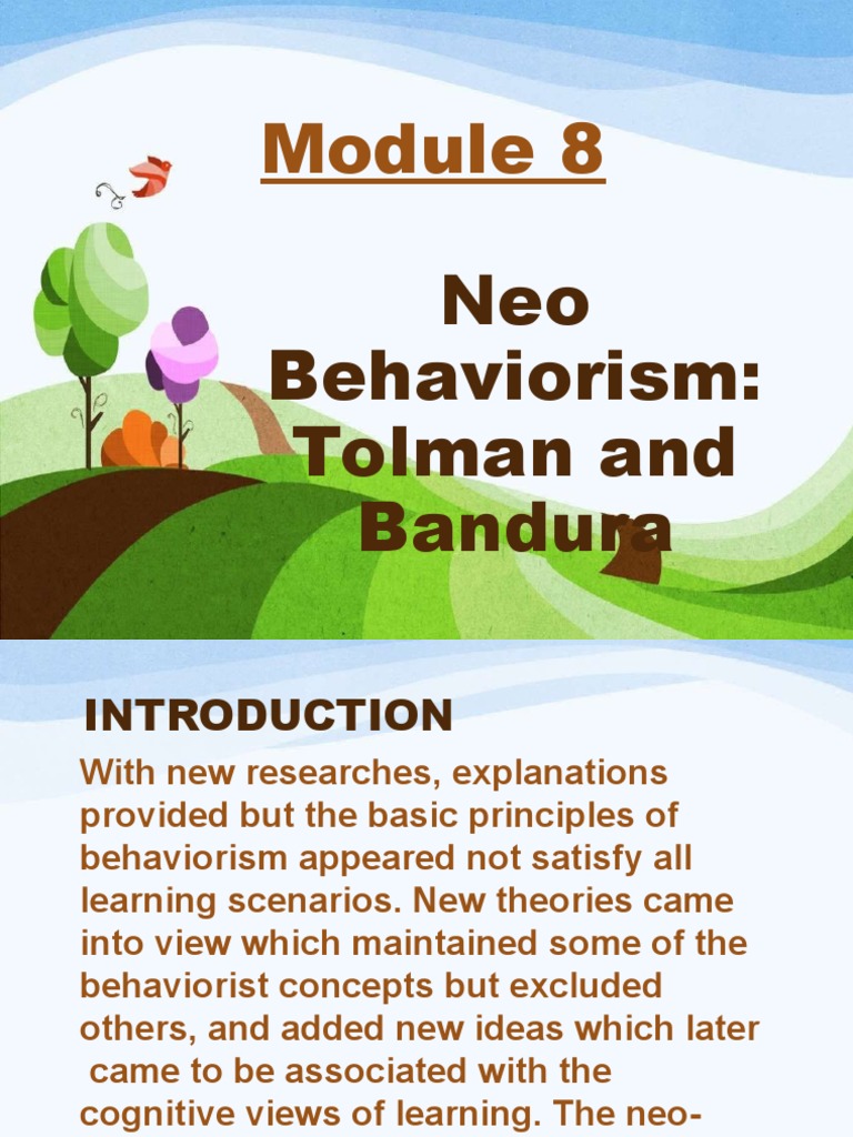 Neo Behaviorism | PDF | Behaviorism | Learning