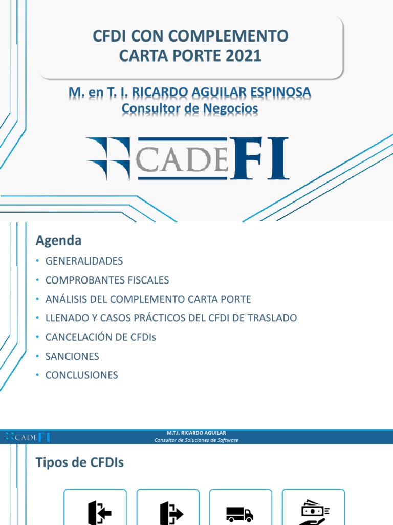 CFDI Con Complemento Carta Porte 2021 | PDF