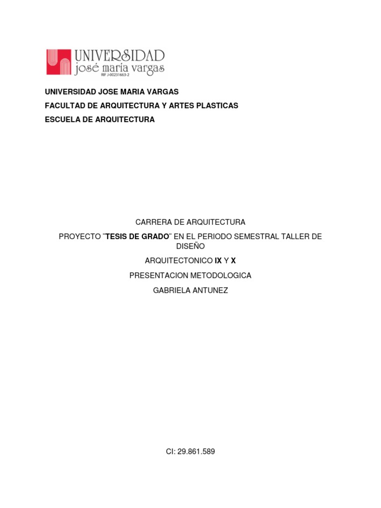 Universidad Jose Maria Vargas Tesissss PDF | PDF | Precipitación | Diseño