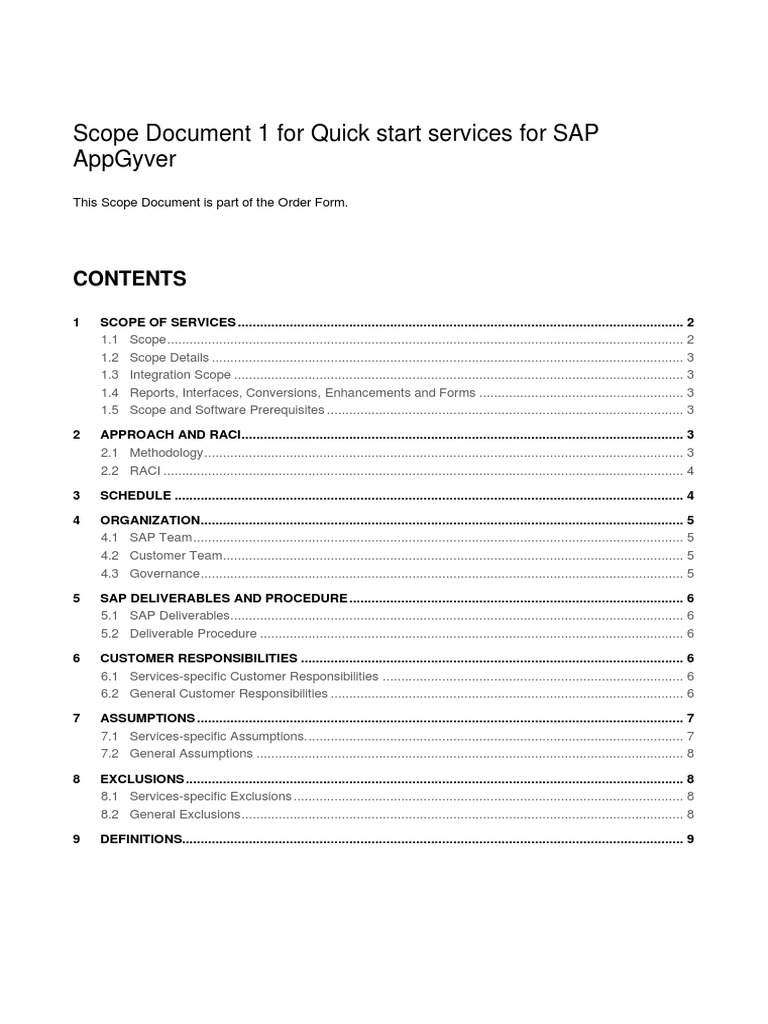 Quick Start Service For SAP AppGyver V1 Scope Doc EN XX SAPStore v2F22 ...
