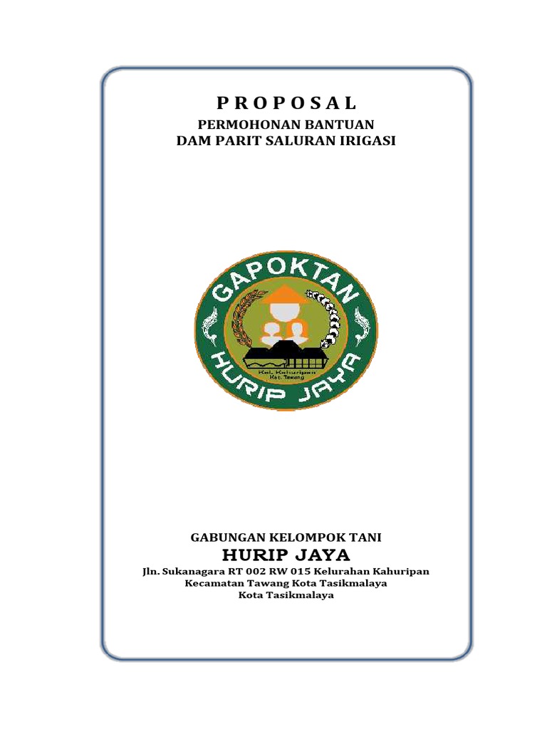 Contoh Proposal Pengajuan Dam | PDF