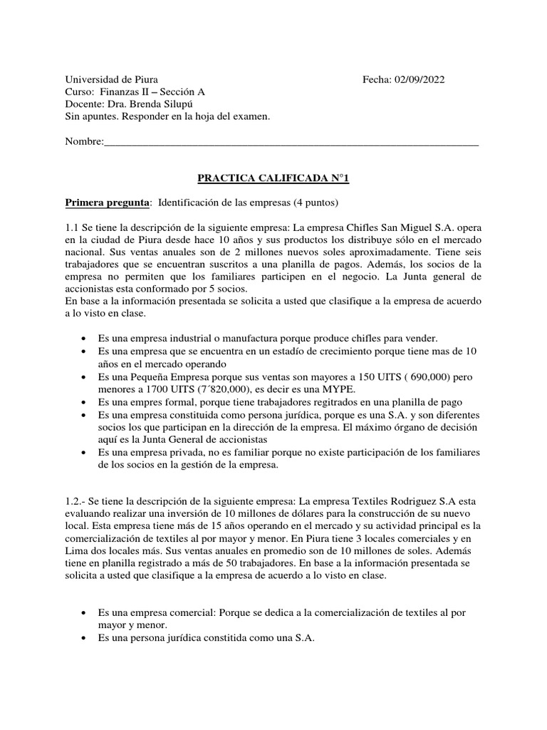 PC1 Solución | PDF | Interés | Arrendamiento