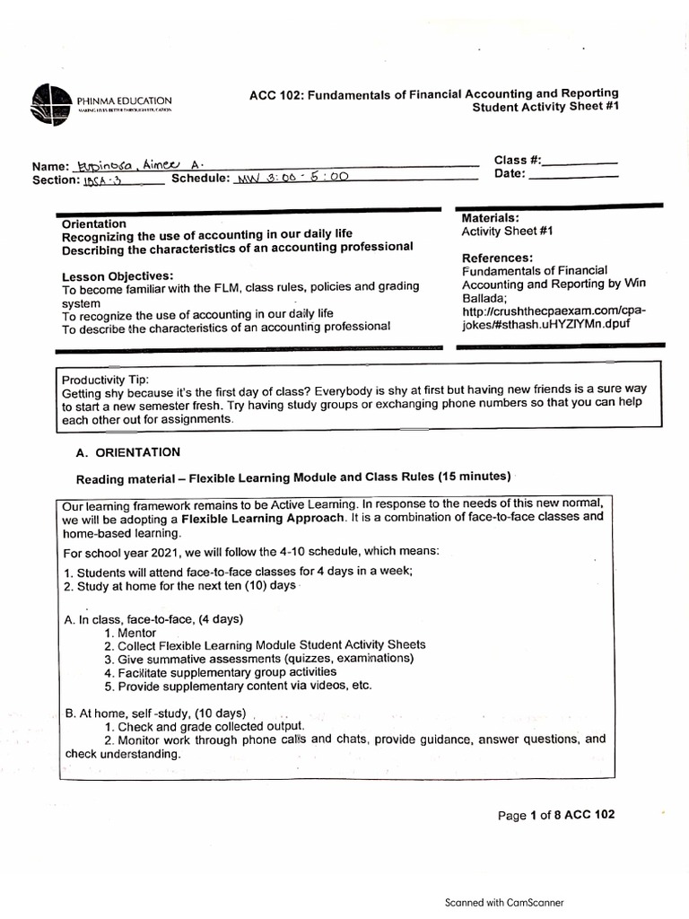Acc 102 - Day 1 - Aaespinosa | PDF