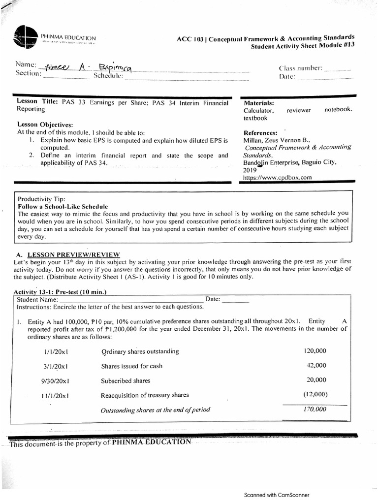 Acc 103 Day 13 Aaespinosa | PDF