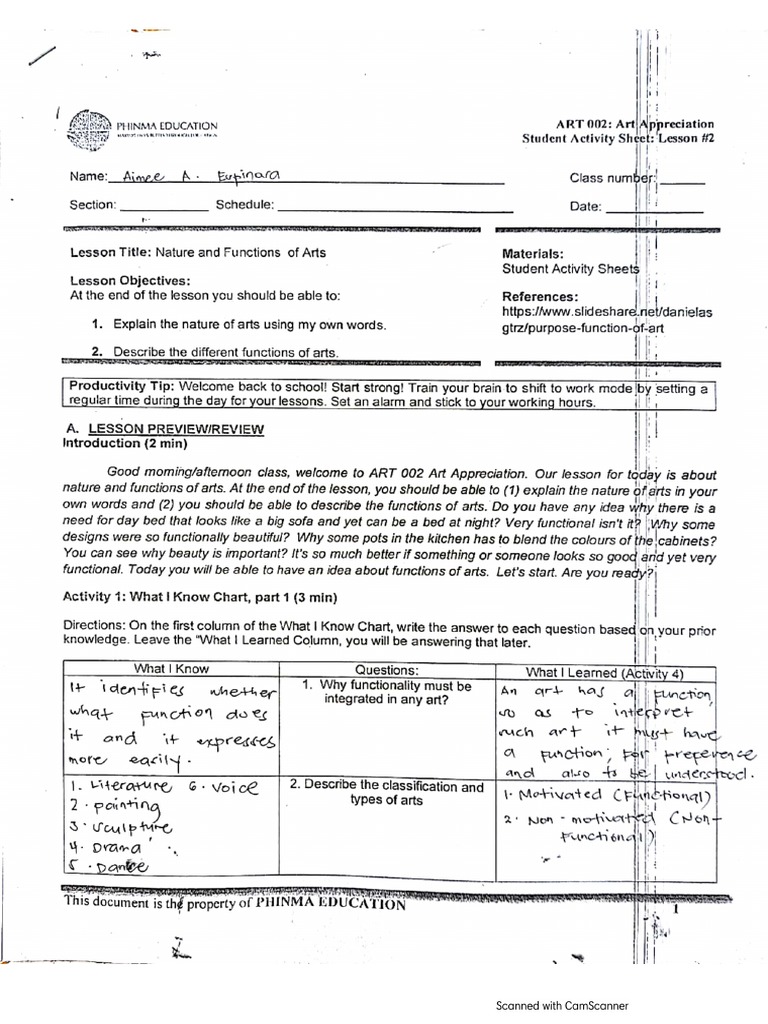 Art 002 Lesson 2 | PDF