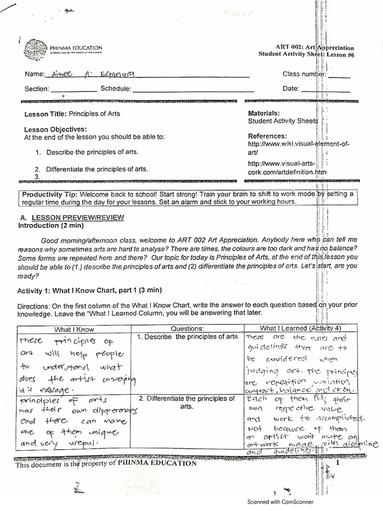 Art 002 Lesson 6 | PDF